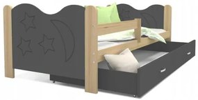 DOBRESNY Moderní dětská postel MIKOLAJ Color 160x80 cm BOROVICE-ŠEDÁ