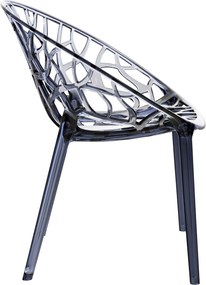 Stohovatelná židle CRYSTAL – šedá