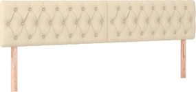 Box spring postel s matrací krémová 200x200 cm textil 3140326