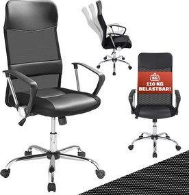 Casaria Kancelářská židle Deluxe Black s síťovinou