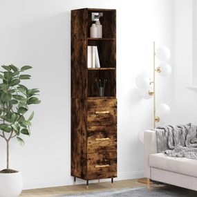 Skříň highboard kouřový dub 34,5 x 34 x 180 cm kompozitní dřevo