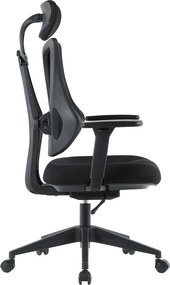 Ergonomická kancelářská židle AVENTO - černá síťovina