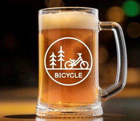 Dekorant Pivní půllitr pro cyklistu BICYCLE