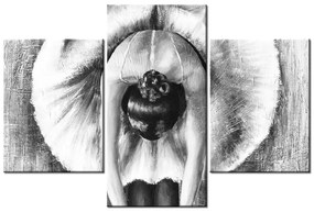 Černobílý obraz baletky (90x60 cm)