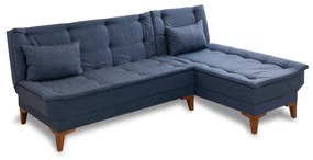 Atelier del Sofa Rohová sedací souprava Santo - Dark Blue, Tmavá Modrá