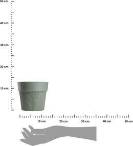 PLASTOVÝ KVĚTINÁČ SILVA LINE 14,5X13 CM MÁTOVÁ
