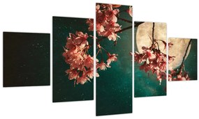Obraz - Sakura v úplňku (125x70 cm)