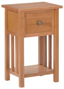Stolek na časopisy se zásuvkou 35x27x55 cm masivní dubové dřevo 289182