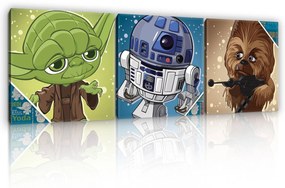 Postershop Obraz na plátně: Star Wars Mini Good Guys - set 3ks 25x25cm