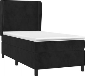 vidaXL Box spring postel s matrací 100x200 cm samet [3129077] Barva: Růžová
