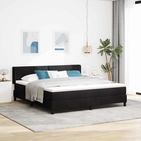 Postel s boxspringem s čelo Černý 200 x 180 cm samet 3341482
