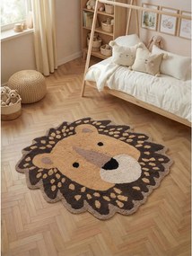 Oranžový/hnědý pratelný/ručně tkaný bavlněný dětský koberec 120x125 cm Snuggle Roary – Hanse Home