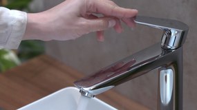 Hansgrohe Talis E, vysoká umyvadlová baterie 240 s odtokovou soupravou s táhlem, chromová, 71716000