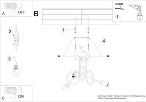 Sollux SL.1440 - Přisazený lustr LOOP 3xE27/15W/230V chrom