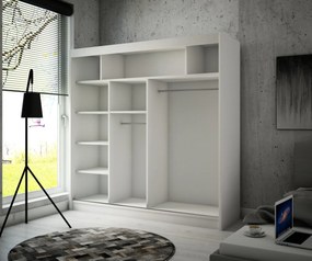 ADRK Furniture Posuvná skříň s lacobelem KAREN 200 ADRK-SW-KAR-SBL-200