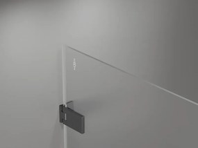 Mexen, Mexen Lunar-F pravé sklápěcí sprchové dveře 95 cm, transparentní, pistolově šedé kartáčované - 836-095-000-66-00-P