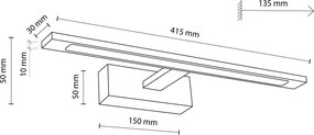 TK Lighting Chromové LED svítidlo nad zrcadlo Gallery 41,5cm 12W TK18001