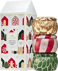 Voluspa dárková sada vánočních svíček Holiday Mini Tin Trio, 3x113 g