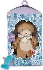 Doudou Dárková sada - Plyšová hračka medvídek s rybičkou 27 cm / od 0