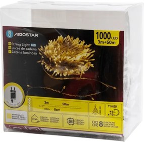 Aigostar - LED Venkovní vánoční řetěz 1000xLED/6W/230V 50m IP44 teplá bílá