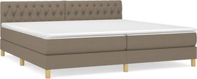 Box spring postel s matrací taupe 200x200 cm textil 3140885