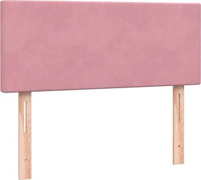 Box spring postel s matrací růžová 120x220 cm samet 3316064