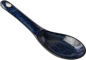 Lžíce made in japan japonská ramen lžíce indigo blue 15 cm modrá keramika