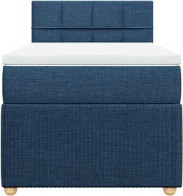 Box spring postel s matrací modrá 80x200 cm textil 3289589