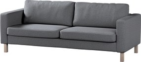 Potah na pohovku IKEA Karlstad 3-místná, nerozkládací, krátký barva šedá látka pletený vzor
