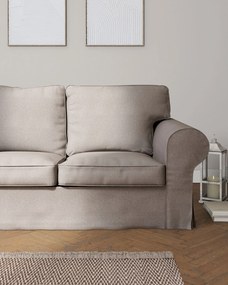 Potah na pohovku IKEA  Ektorp 3-místná, rozkládací STARÝ MODEL PIXBO barva béžová látka pletený vzor
