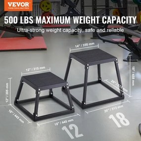 Plyometrický Jump Box, 45,7 cm Plyo Box