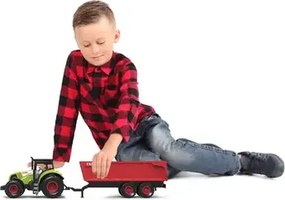 RAPPA Traktor plastový se zvukem a světlem s červenou vlečkou / od 3 l