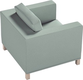 Potah na křesko IKEA Karlanda, krátký barva zelená látka pletený vzor