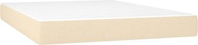 Box spring postel s matrací krémová 140x200 cm textil 3136682