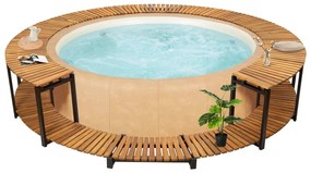 vidaXL Obruba k vířivce 273 x 53 cm masivní akáciové dřevo