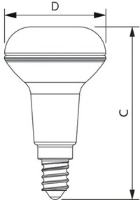 LED žárovka E14 Philips R50 4,3W (60W) teplá bílá (2700K) stmívatelná, reflektor 36°