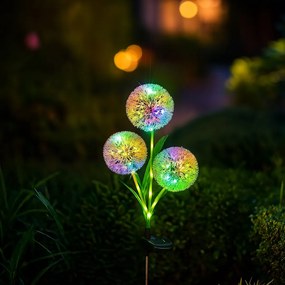 Exteriérová solární zapichovací svítidlo Garlic Color, RGB