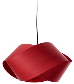 Moderní dřevěné svítidlo ve tvaru uzlíku Nut  Moderní dřevěné svítidlo ve tvaru uzlíku Nut Barva rozety: Černá, Dekor: Červený