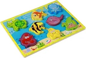 RAPPA Dřevěná vkládačka Podmořský svět / 3D / dřevo