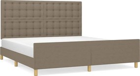Rám postele s čelem taupe 180x200 cm textil 3125401