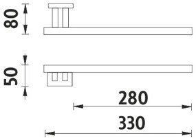 Nimco Držák na ručníky pravý do zdi KEIRA - KE 22060P-26