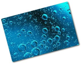 Wallmuralia Kuchyňská deska velká skleněná Bubliny pod vodou 80x52 cm