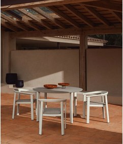 Kulatý zahradní jídelní stůl se skleněnou deskou ø 120 cm Erice – Kave Home