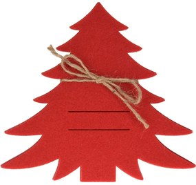 Kapsa na příbory X-Mas Tree červená, sada 4 ks