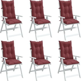 vidaXL Souprava polštářů pro vysokou židli 6 ks Polyester [4002357] Barva: melanžová vínová