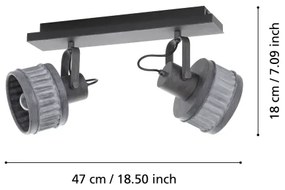 Eglo 43445 - Bodové svítidlo TURROCK 2xE27/28W/230V