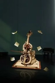 RoboTime dřevěné mechanické puzzle Kouzelné violoncello / od 14 let /