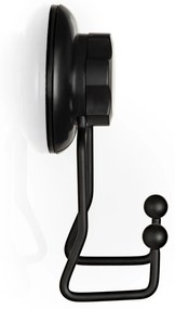 Dvojitý háček do koupelny Compactor Bestlock Black s přísavkou-bez vrtání, nosnost až 6kg