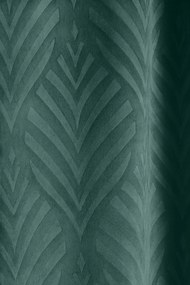 Room99 Hotový Závěs na pásce LEAFLY Velurový Zatemňovací Barva: Granátová, Velikost: 140 x 250 cm