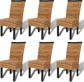 vidaXL Jídelní židle 6 ks abaka a masivní mangovníkové dřevo [274199]